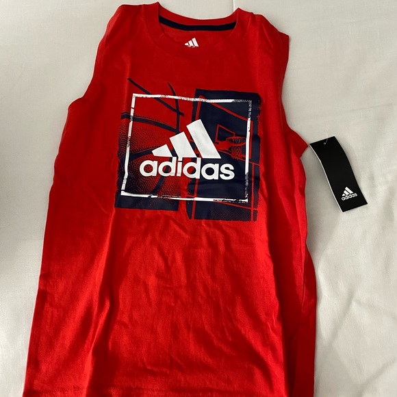 adidas | Shirts & Tops | Adidas Red Tank Top Boys 7 | Poshmark